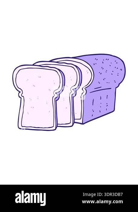 shaking motion animation of cartoon sliced bread Stock Video Footage ...
