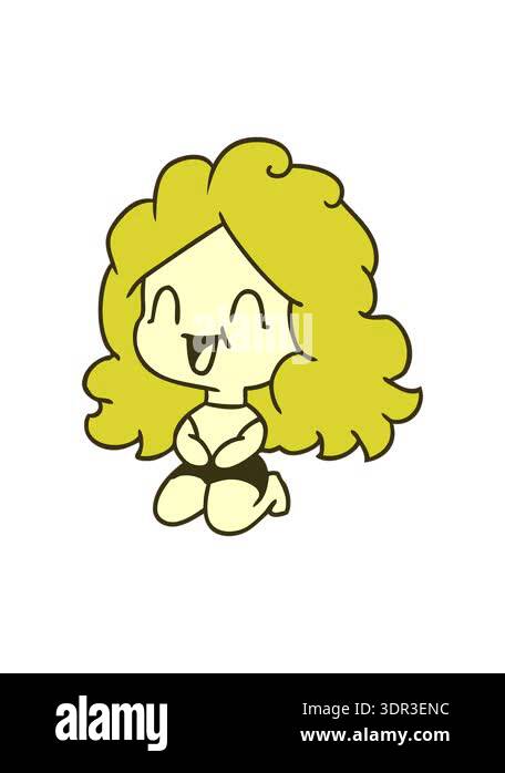 changing color animation of a freehand drawn cartoon cute kawaii happy ...