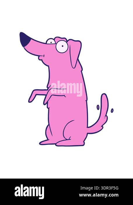 shivering motion animation of cartoon happy dog Stock Video Footage - Alamy