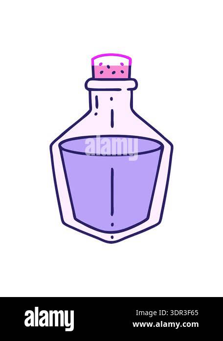 power up animation of cartoon of a potion bottle Stock Video Footage ...
