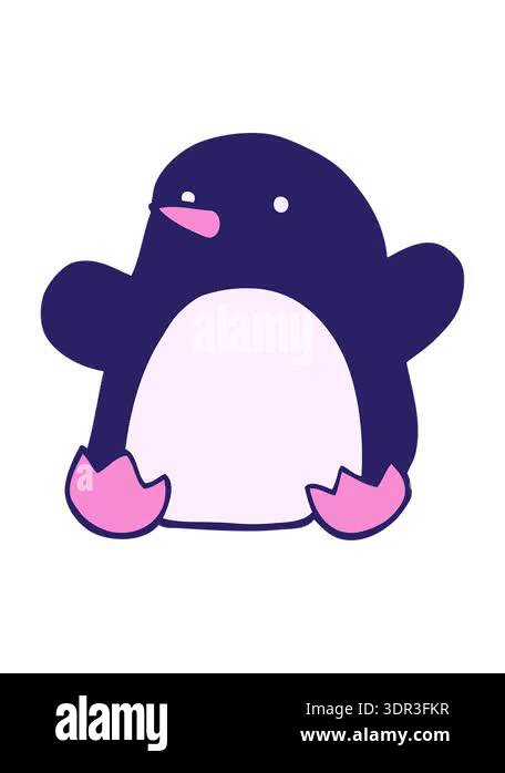 shivering motion animation of cartoon doodle dancing penguin Stock ...