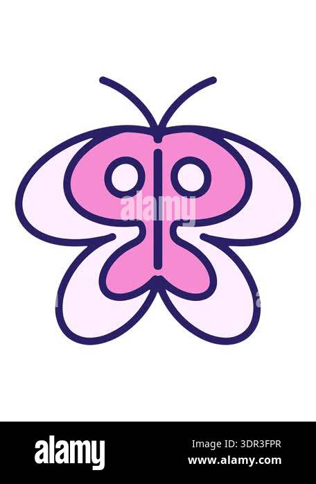 bobbing motion animation of a simple bold butterfly Stock Video Footage ...
