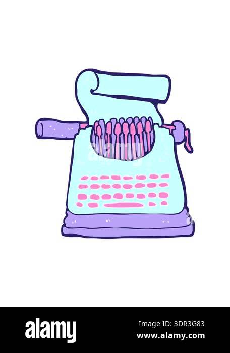 shaking motion animation of cartoon typewriter Stock Video Footage - Alamy