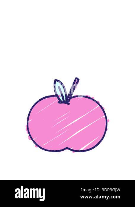stretching up animation of Apple Drawing Stock Video Footage - Alamy