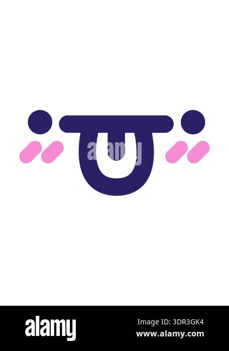 shaking motion animation of confused blushing face icon Stock Video ...