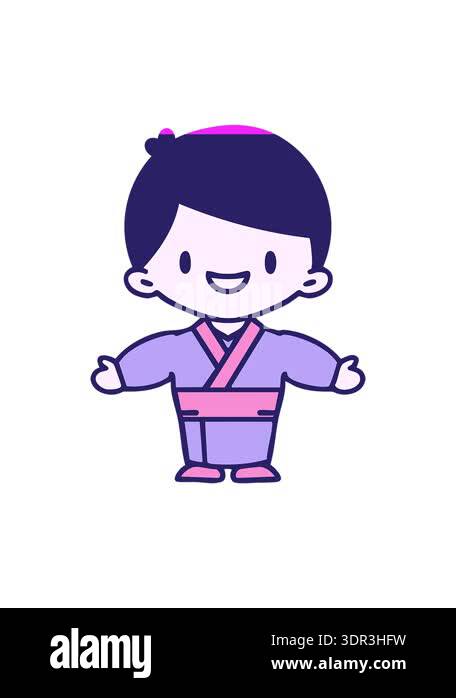 power up animation of a japanese man in traditional clothing with ...