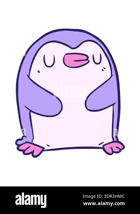 shivering motion animation of cartoon penguin Stock Video Footage - Alamy
