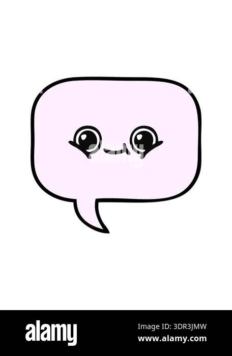popping motion animation of speech bubble cartoon Stock Video Footage ...