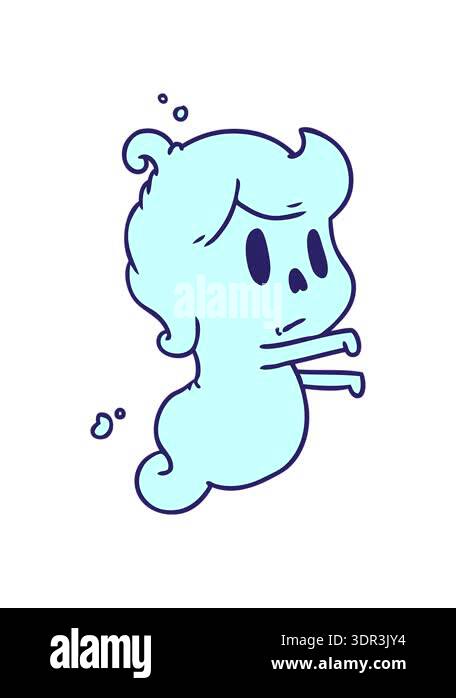 jiggle and pause animation of cartoon illustration of a kawaii cute ...