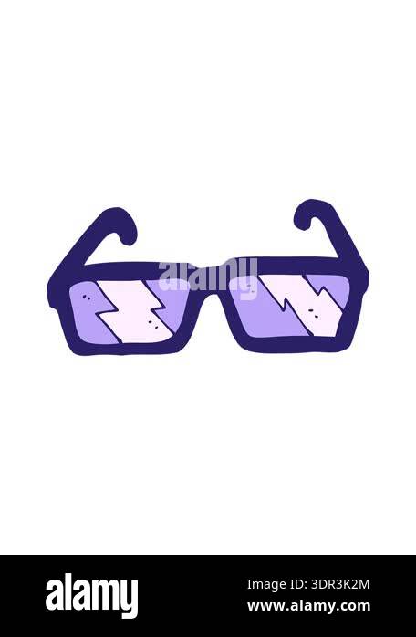 shivering motion animation of cartoon spectacles Stock Video Footage ...