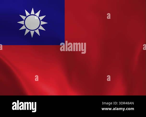 Taiwan Flag Animation: Waving National Flag of Republic of China (ROC ...