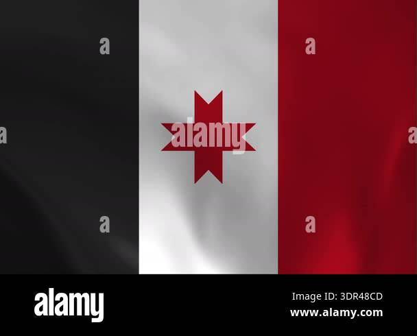 A high-quality, looping 4K animation of the official flag of the Udmurt ...