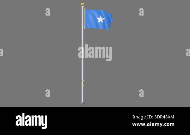 Somalia Animated flag, High quality realistic 3D Video render which ...