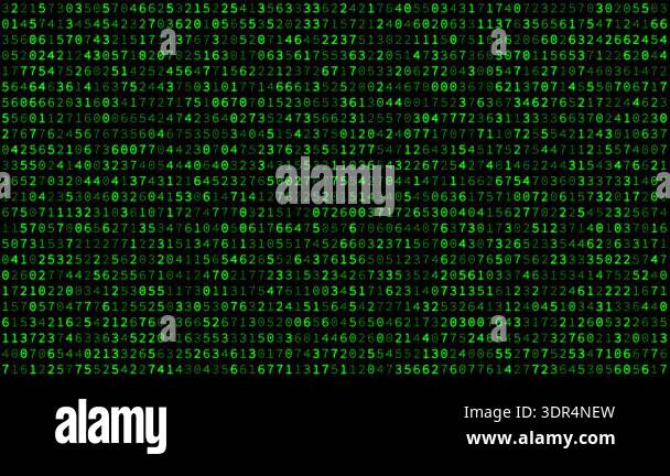 Green octal code background animation in retro terminal style featuring ...