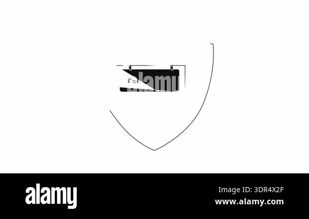 A visual representation of confidentiality, symbolized by a shield ...