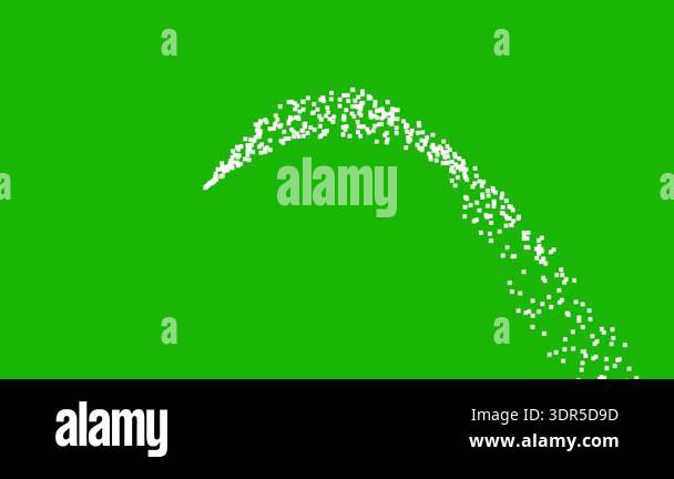 Green screen vertical video of dynamic water jet particles spraying and ...