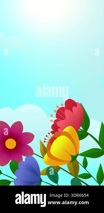 Spring flower animation featuring blooming blossoms Stock Video Footage ...