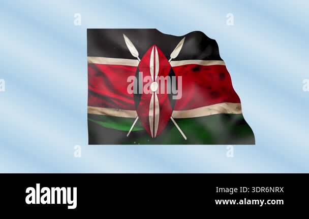 National flag kenya flutter in Stock Videos & Footage - HD and 4K Video ...
