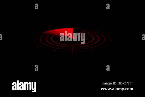 3D Radar Screen Animation. Futuristic Hud Interface With Rotating Scan ...