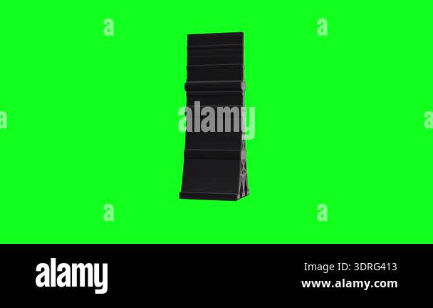 Animated 3d model of tokyo tower rotating 360 degrees on a green screen ...