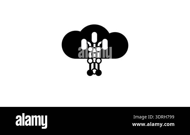 A black cloud icon contains a white skeletal structure to represent the ...