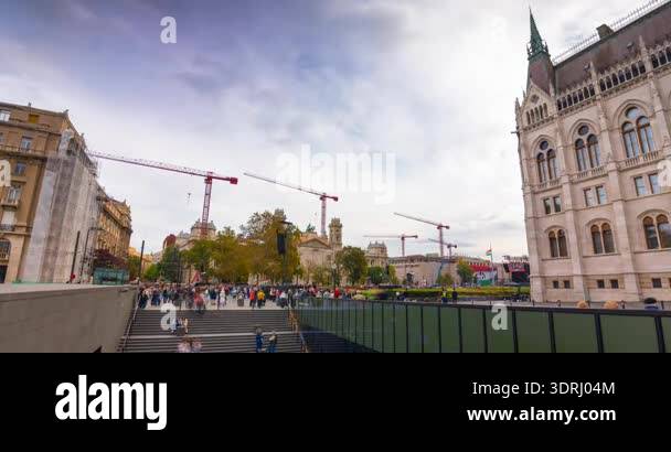 Kossuth Square in Budapest during the October 23rd national holiday ...