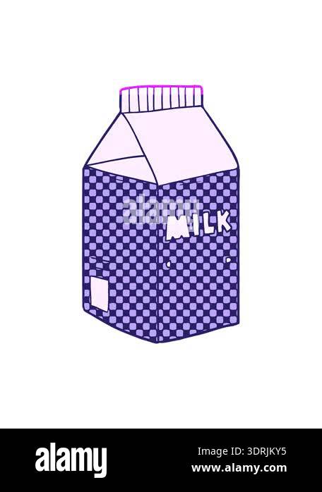 power up animation of cartoon milk carton illustration Stock Video ...