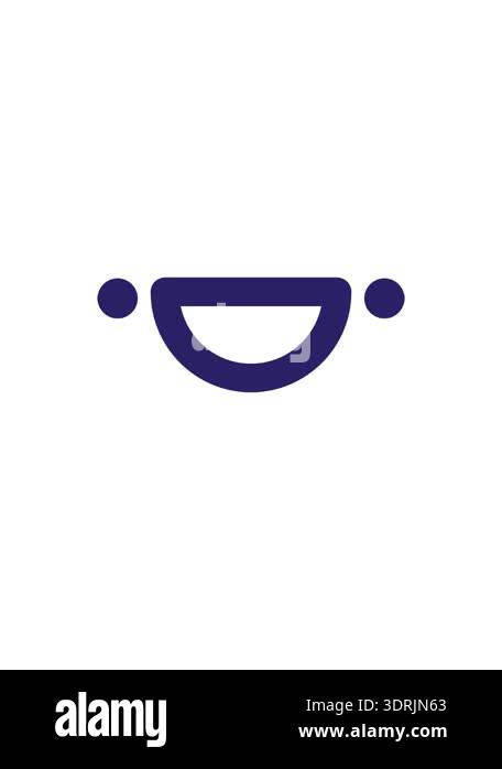 radioactive glowing animation of simple cute happy face icon Stock ...