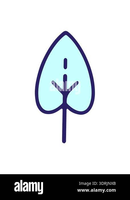 vibrating motion animation of simple leaf illustration Stock Video ...