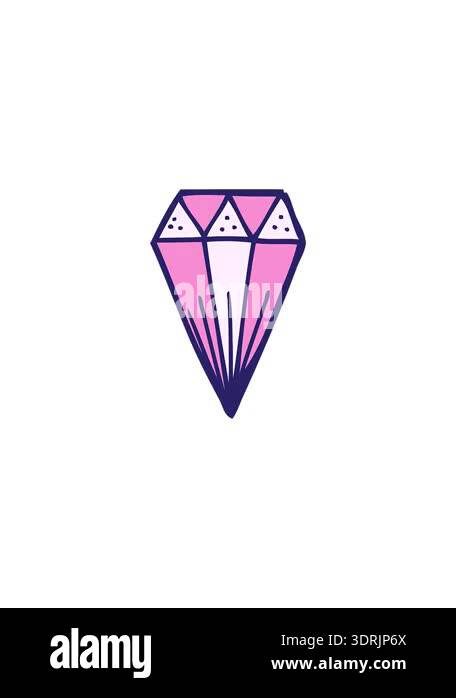 shivering motion animation of cartoon diamond symbol Stock Video ...
