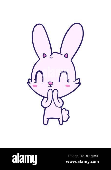 shaking motion animation of cute cartoon rabbit Stock Video Footage - Alamy