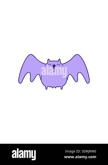 radioactive glowing animation of spooky cartoon bat Stock Video Footage ...