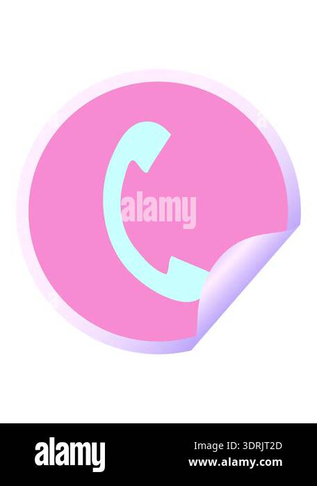 vibrating motion animation of circular peeling sticker cartoon of a ...