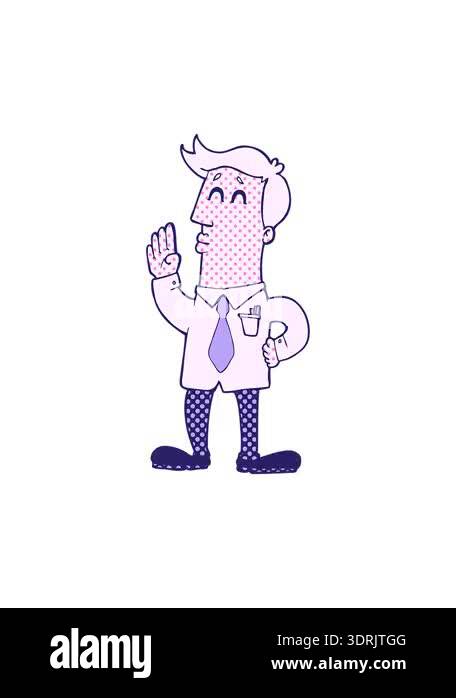 shivering motion animation of cartoon businessman Stock Video Footage ...