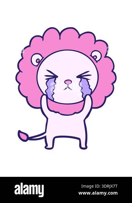 shine light effect animation of cartoon crying lion Stock Video Footage ...