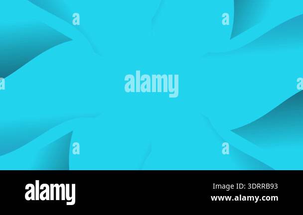 A vibrant cyan blue background featuring dynamic, flowing shapes with a ...
