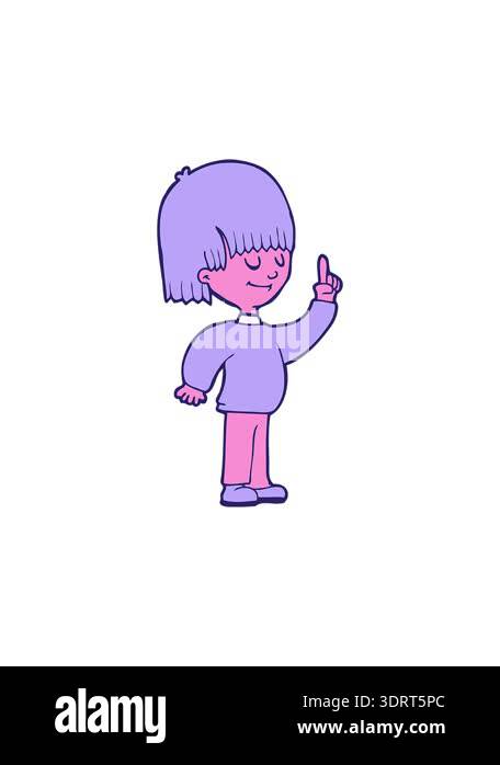 radioactive glowing animation of cartoon person with idea Stock Video ...