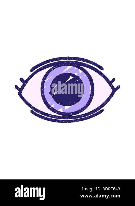 shaking motion animation of an Eye Symbol Chalk Drawing Stock Video ...
