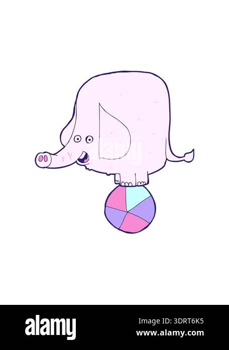 jiggle motion animation of cartoon circus elephant Stock Video Footage ...
