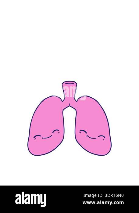 jumping motion animation of lungs cartoon Stock Video Footage - Alamy