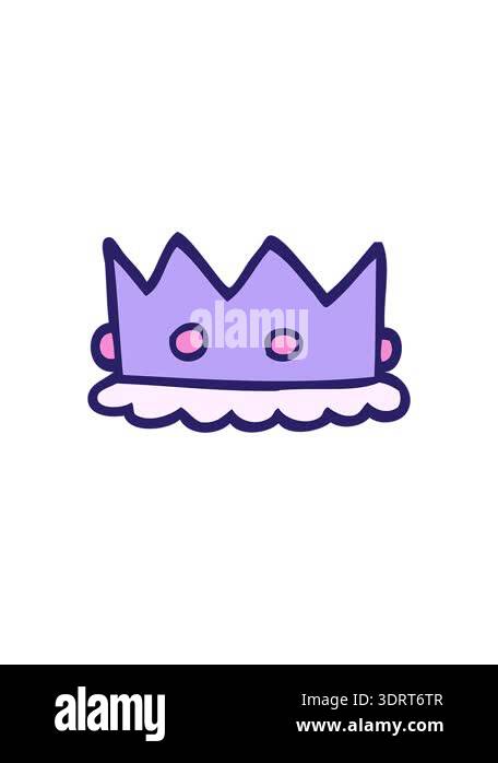 popping motion animation of cartoon doodle royal crown Stock Video ...