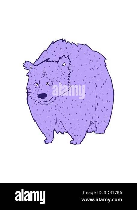 shivering motion animation of huge bear cartoon Stock Video Footage - Alamy