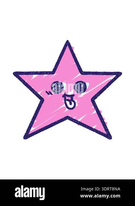 shivering motion animation of Happy Star Chalk Drawing Stock Video ...