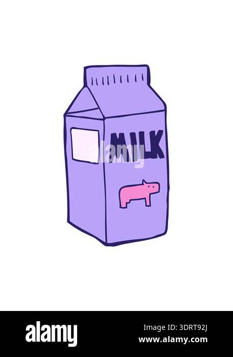 shaking motion animation of cartoon milk carton Stock Video Footage - Alamy
