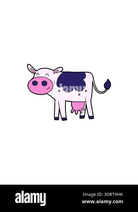 sales flash animation of cartoon cow Stock Video Footage - Alamy