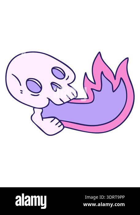 shaking motion animation of fire breathing hand drawn quirky cartoon ...