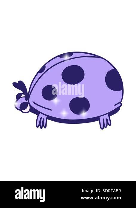 glitter effect animation of quirky cartoon ladybird Stock Video Footage ...