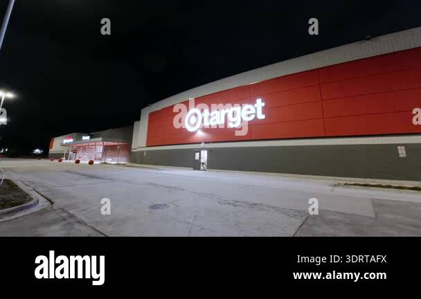 Naperville IL. USA 22 jan 2026. Wide view of Target store entrance at ...