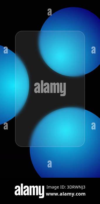 Glassmorphism Style with Blue Gradient Circular Background and ...