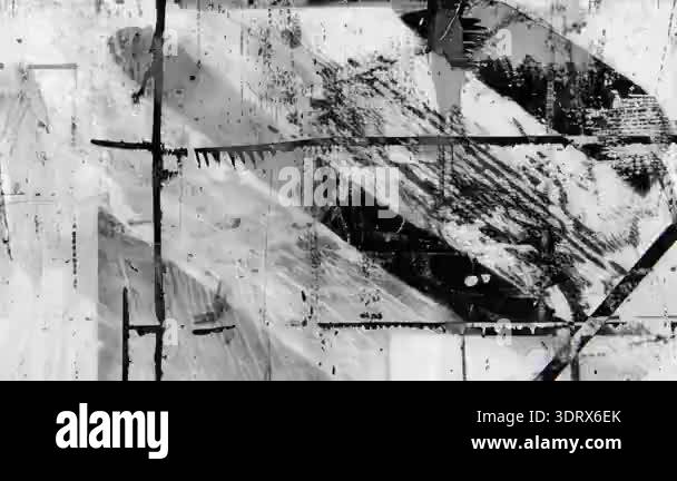 Monochrome abstract newspaper texture, blurred text fragments, ink ...